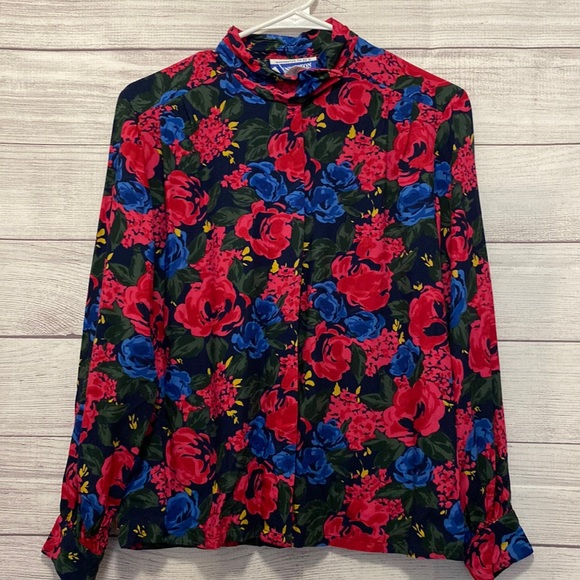 Pendleton | Tops | Pendleton Vintage Long Sleeve Floral Shirt Hidden ...